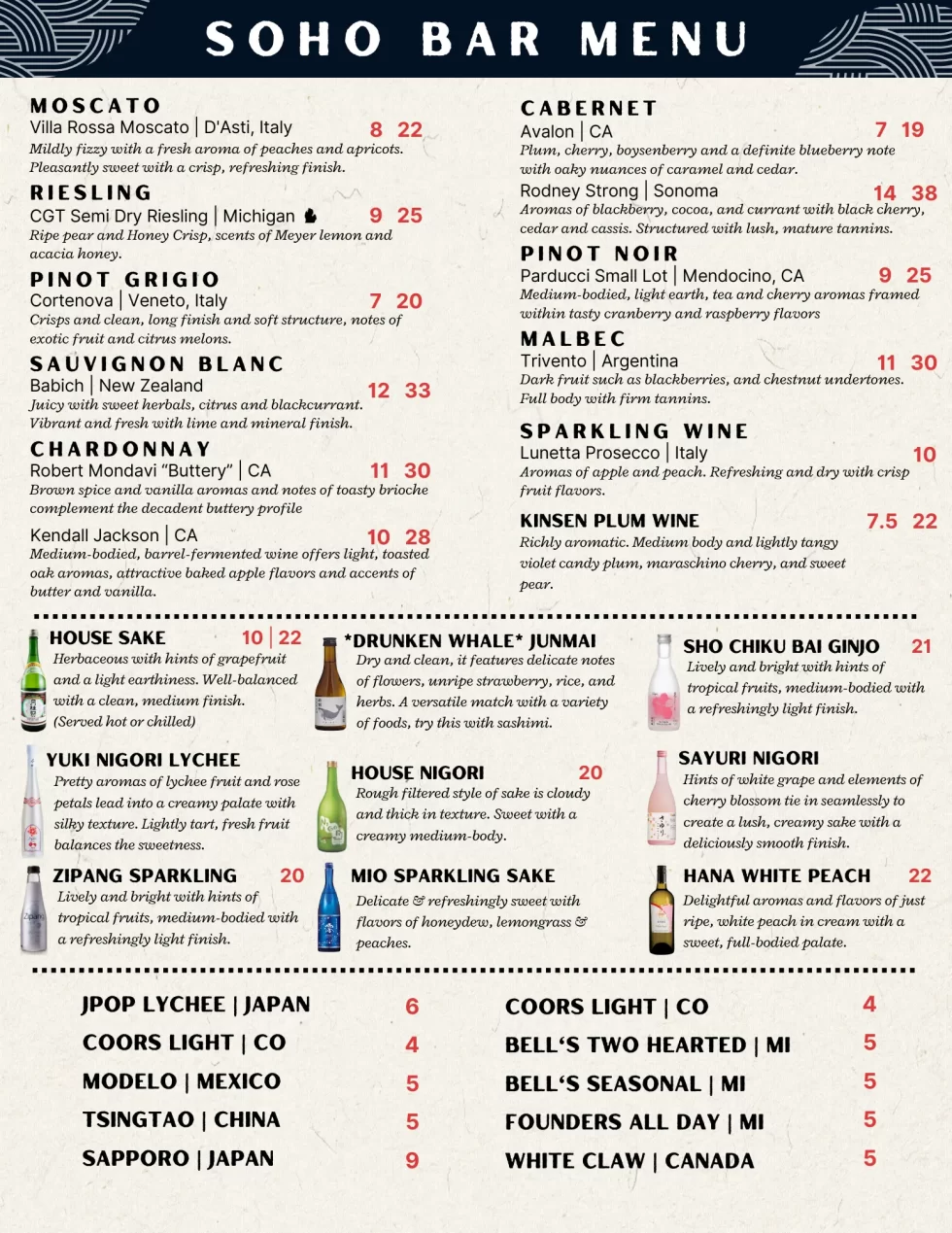 All You Can Eat Sushi l Soho Sushi | Online Order | Grand Rapids | MI